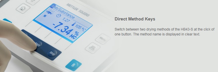 HB43-S Halogen moisture analyzer