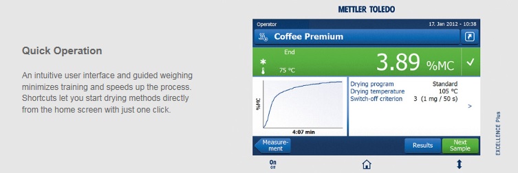 HX204 Halogen moisture analyzer